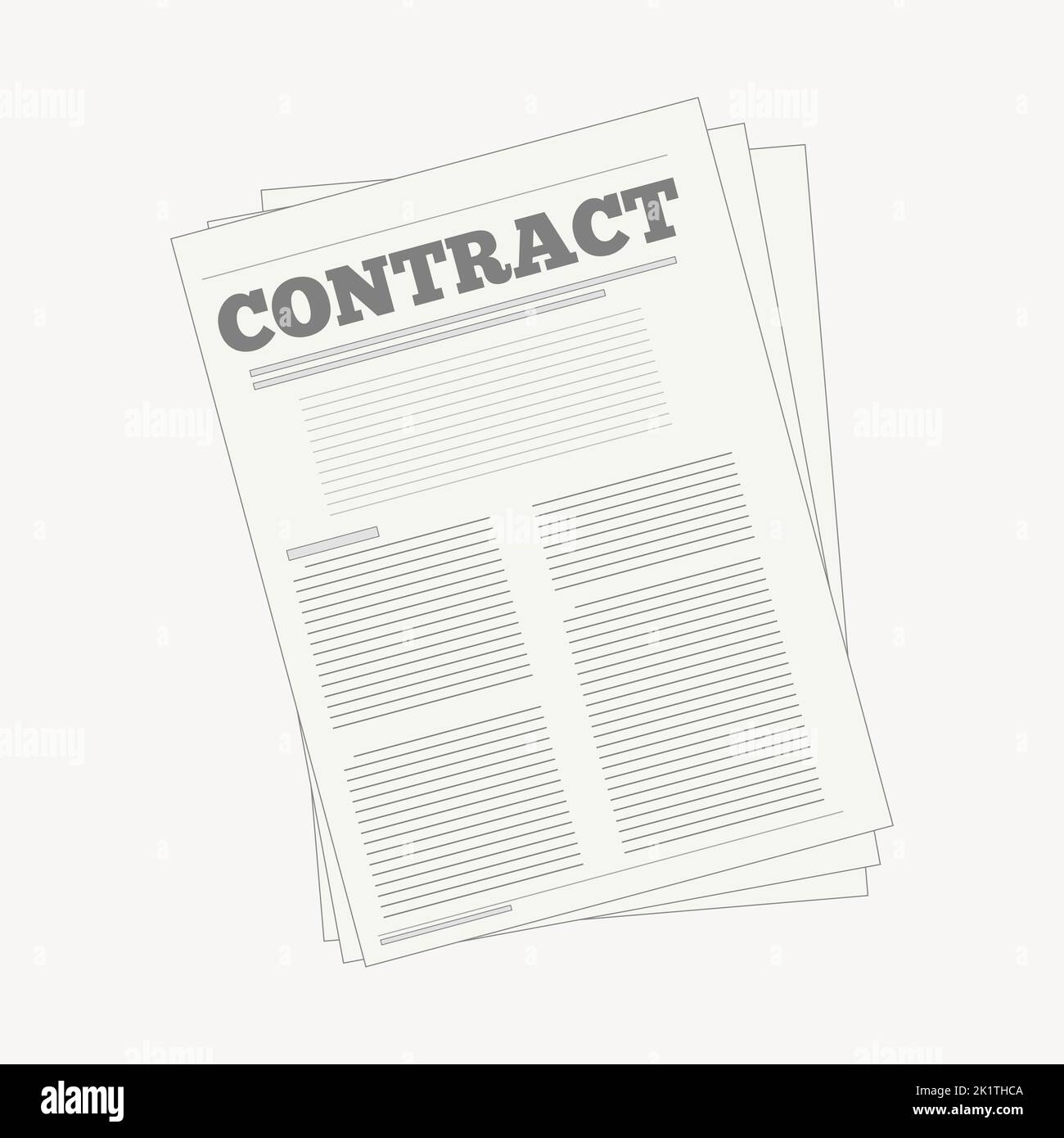 Contract document collage element illustration vector Stock Vector ...