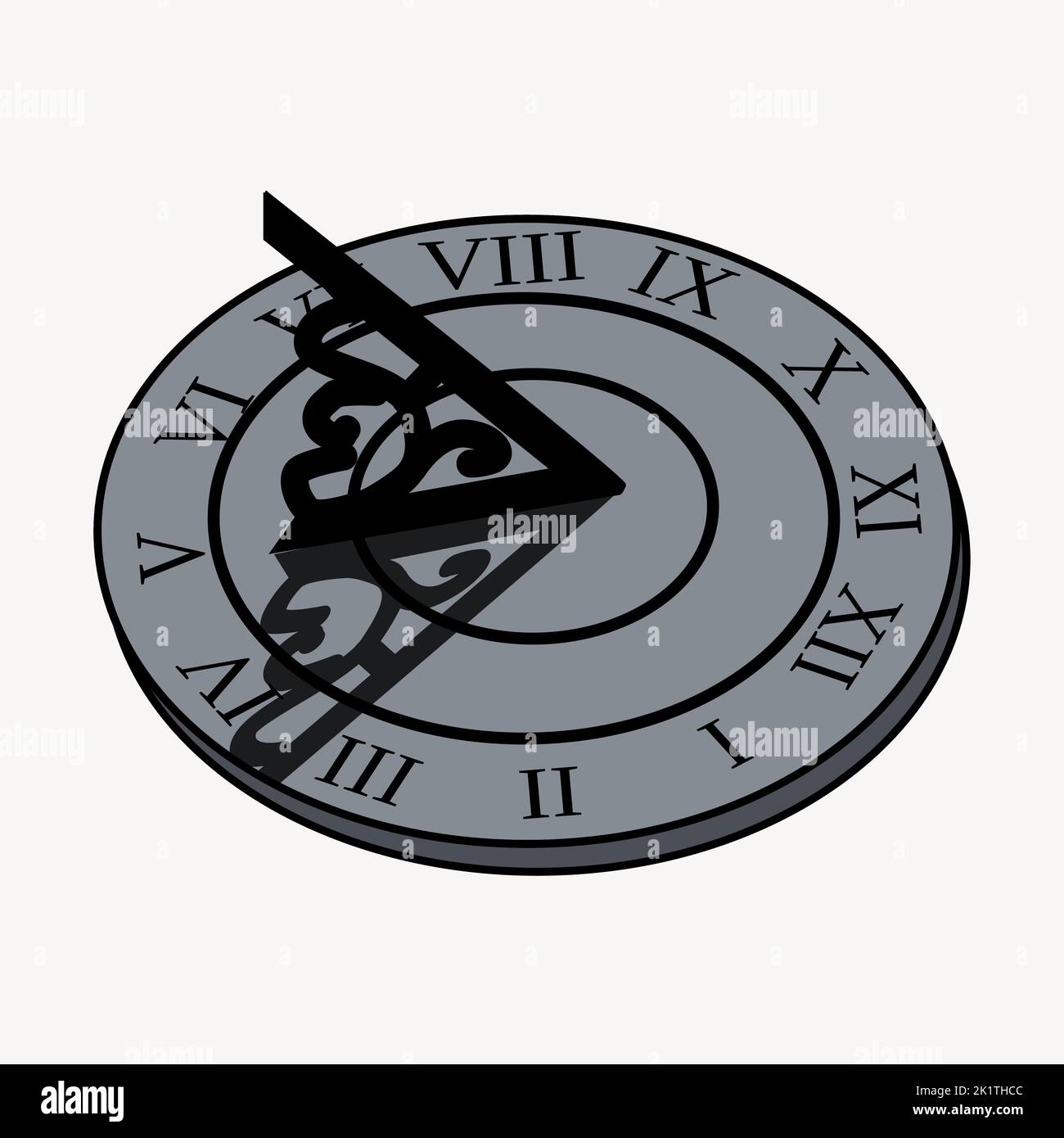 Vintage clock collage element illustration vector Stock Vector Image ...