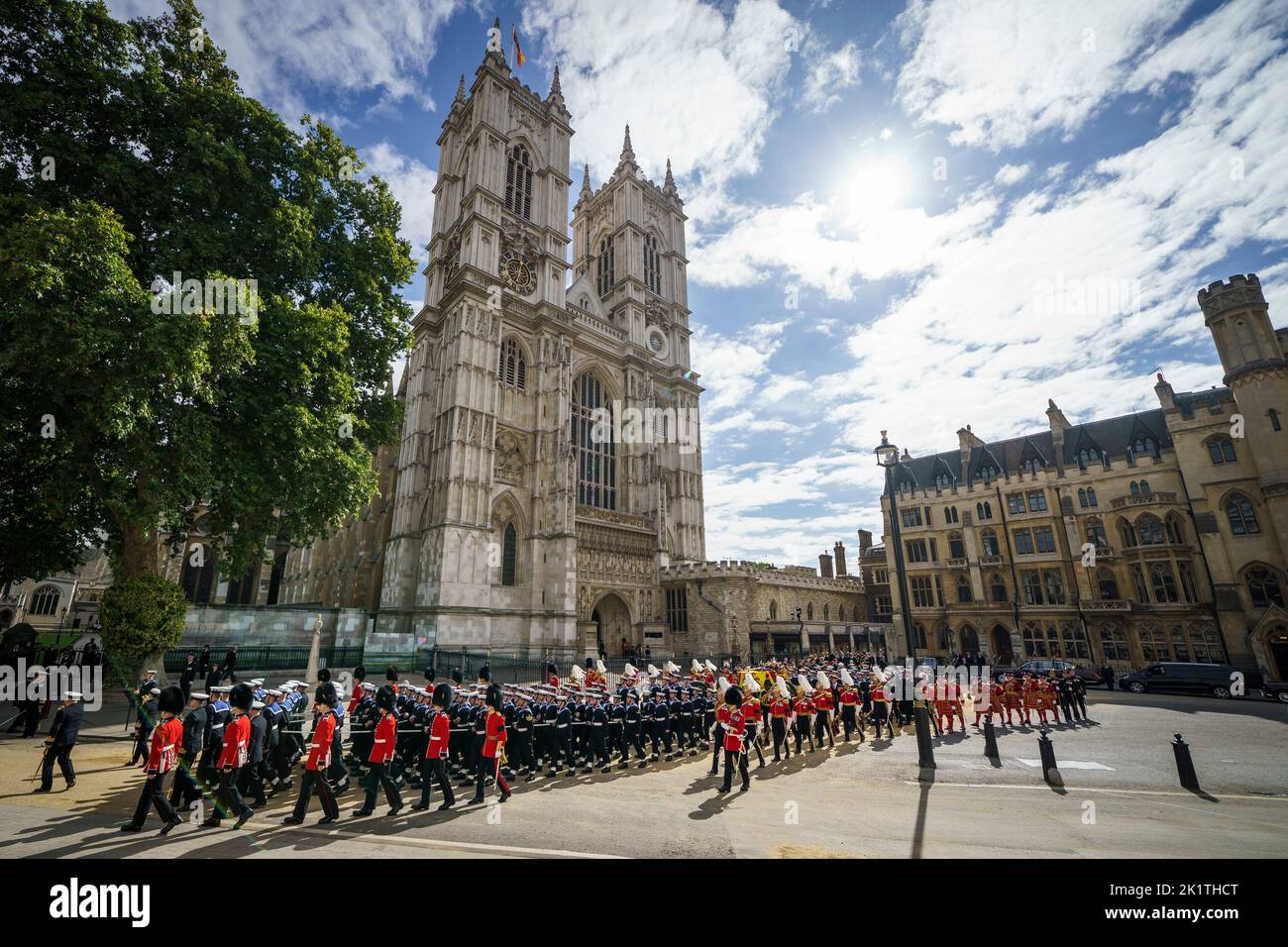London, United Kingdom 20220919.The coffin with Queen Elizabeth leaves ...
