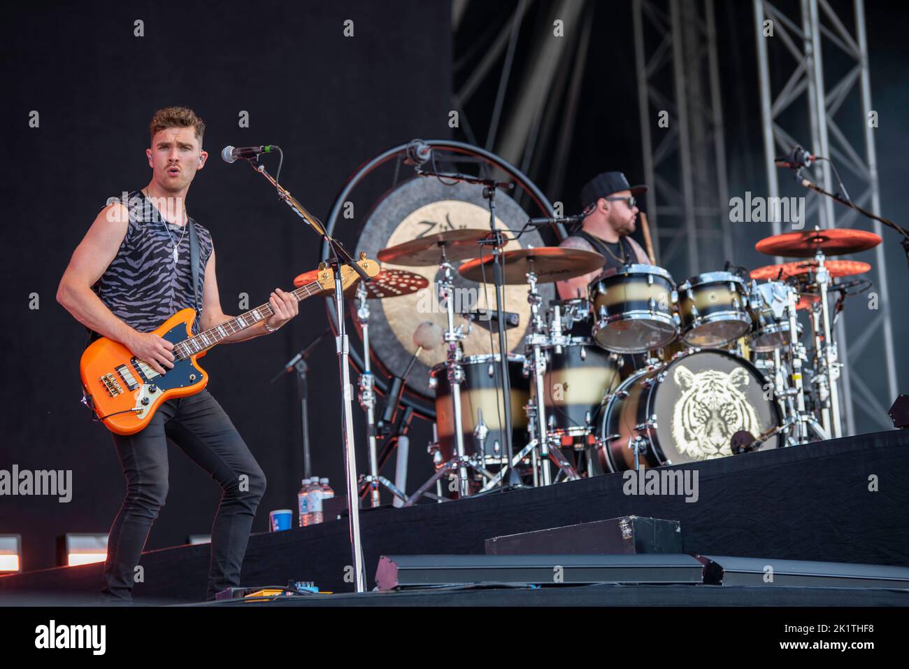 English rock duo Royal Blood performing at the Tempelhof Sounds ...