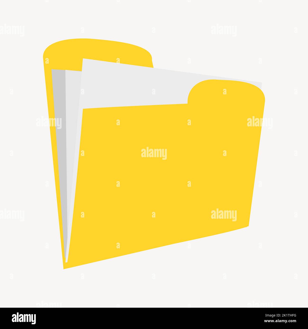 Yellow folder collage element illustration vector Stock Vector Image ...