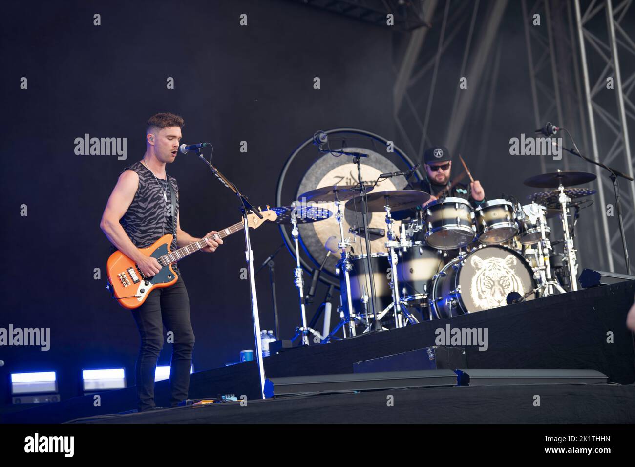 English rock duo Royal Blood performing at the Tempelhof Sounds ...