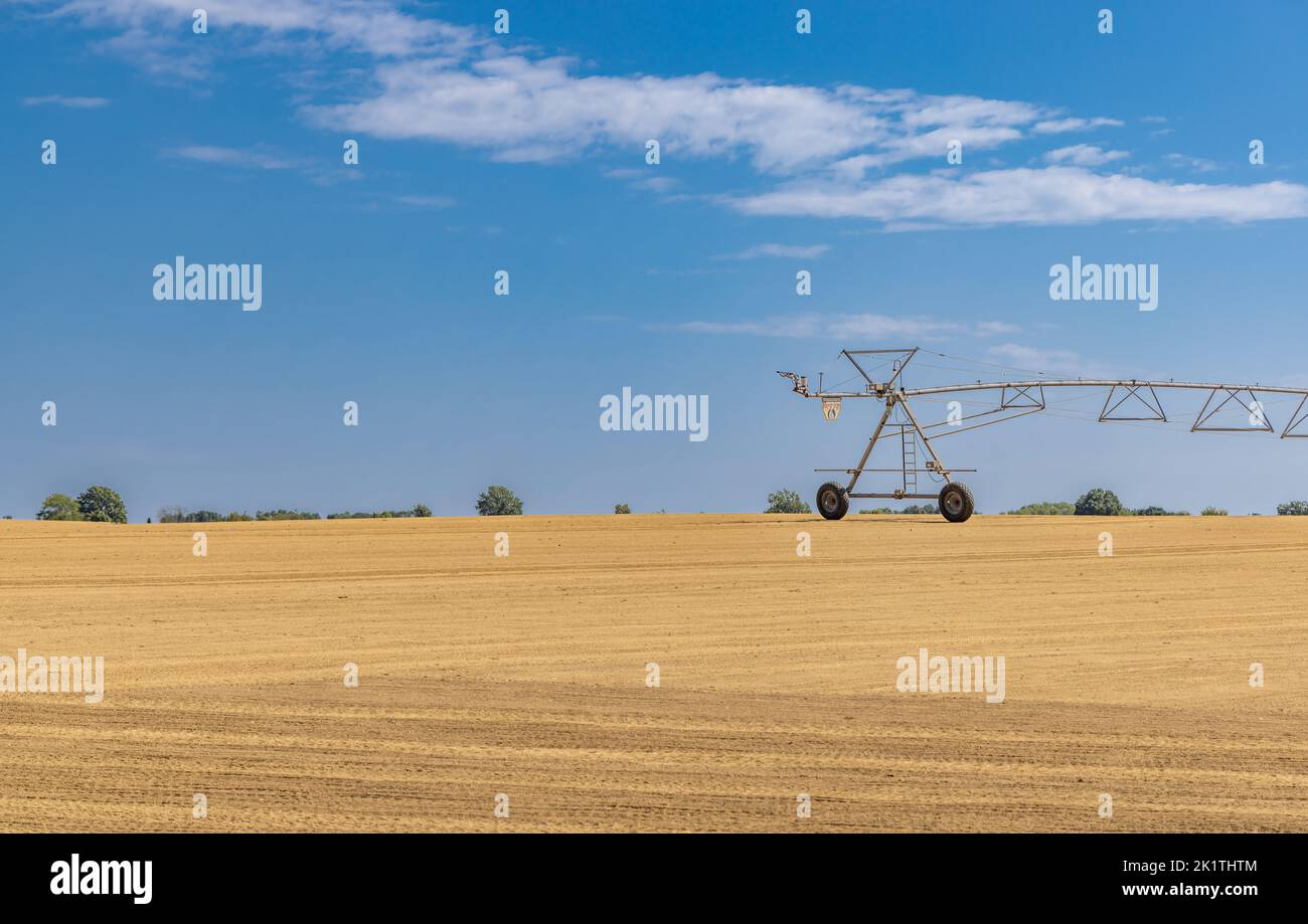 Large farm irrigation sprinkler system Stock Photo - Alamy