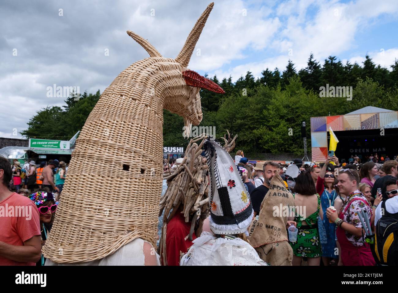 Pagan dancing in the Walled Garden in the festival crowd at the Green ...