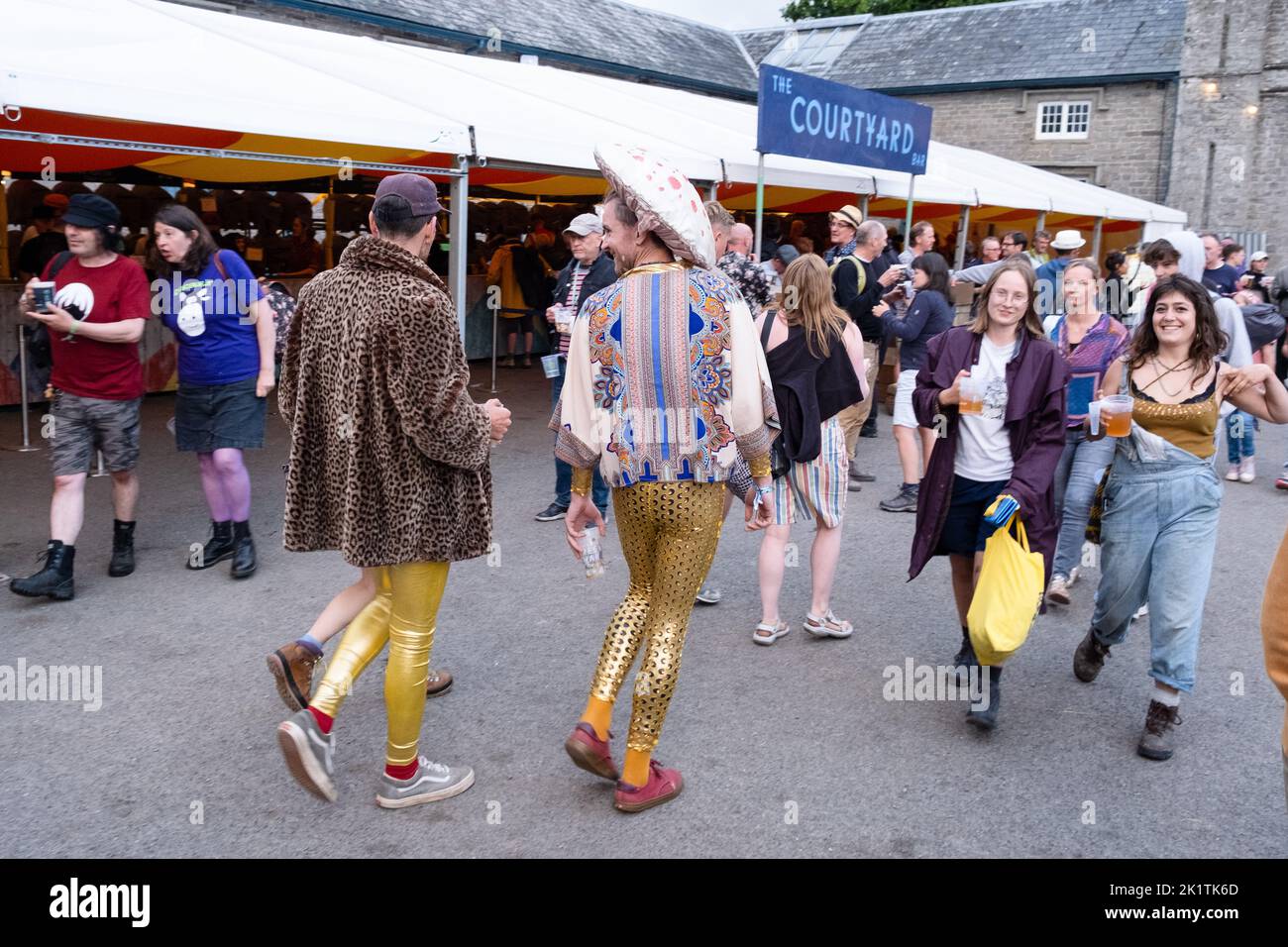 The festival crowd at the Green Man 2022 music festival in the Brecon ...