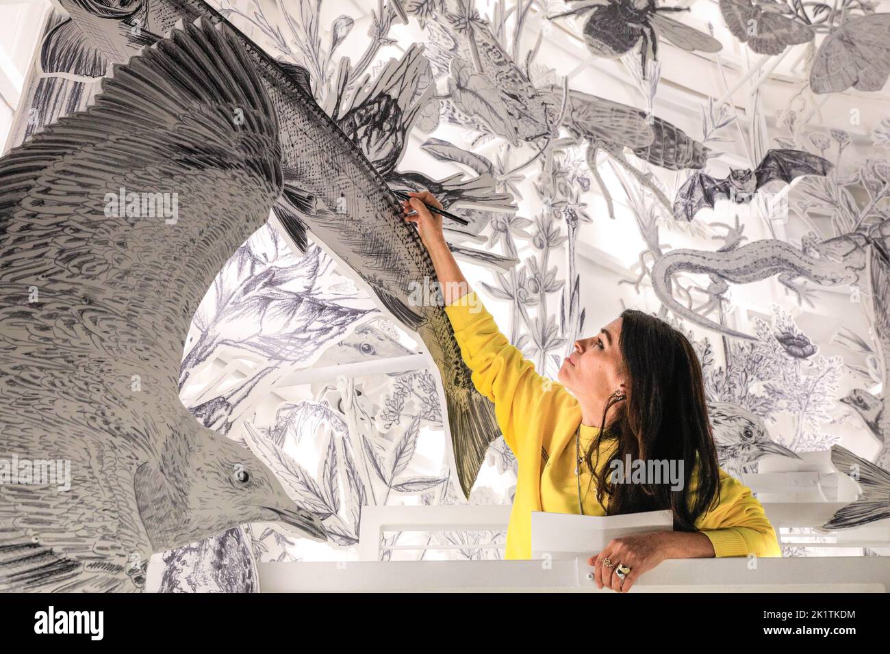 London, UK, 20th Sep 2022. The artist, Es Devlin, with her work. 'Come ...