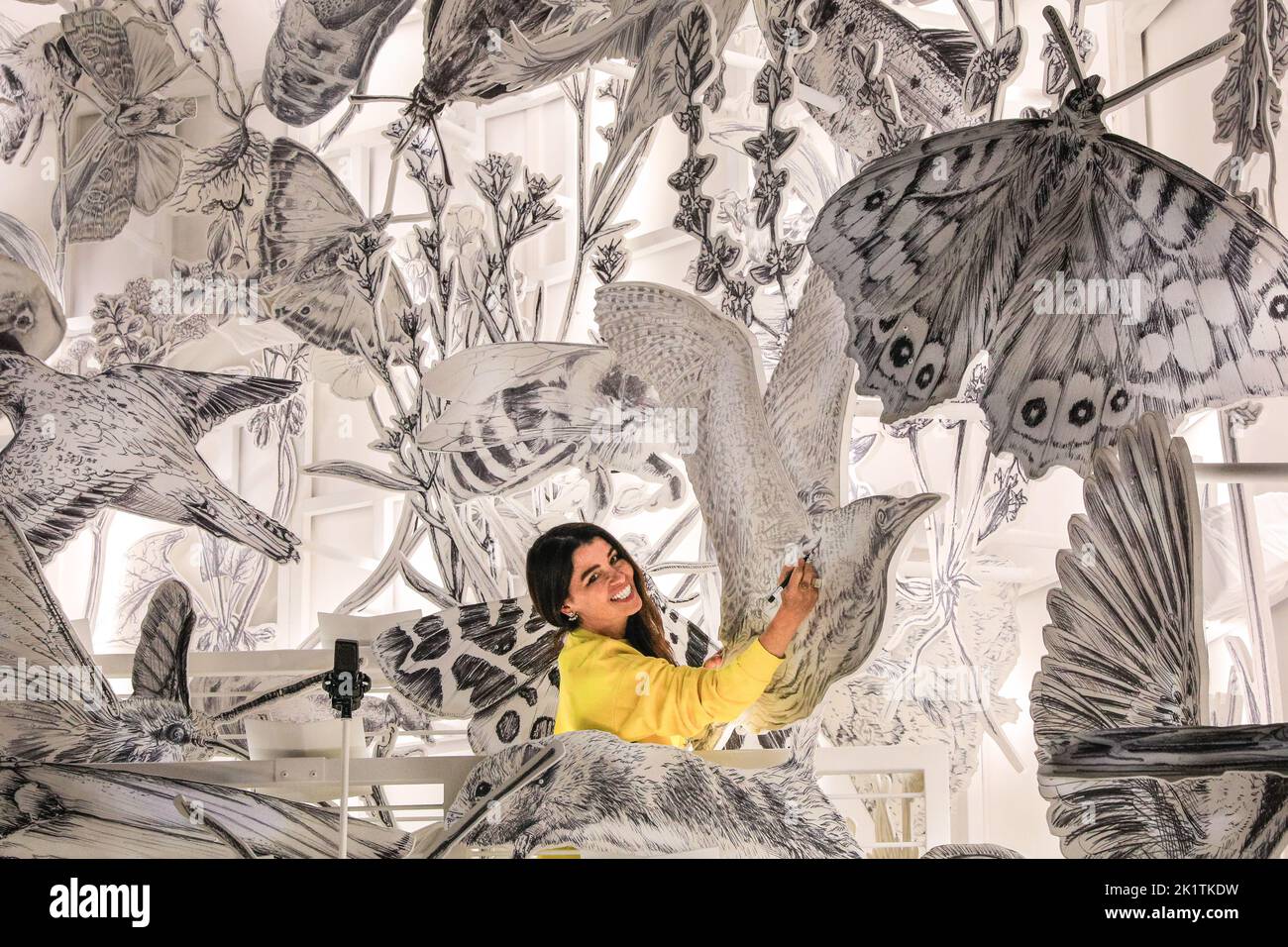 London, UK, 20th Sep 2022. The artist, Es Devlin, with her work. 'Come ...