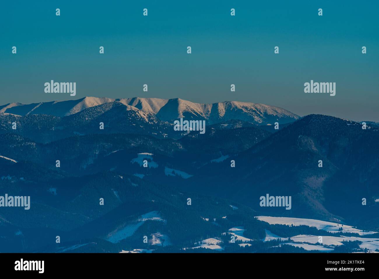 Westernmost part of Low Tatras with Salatin, Prasiva and Velka Chochula ...