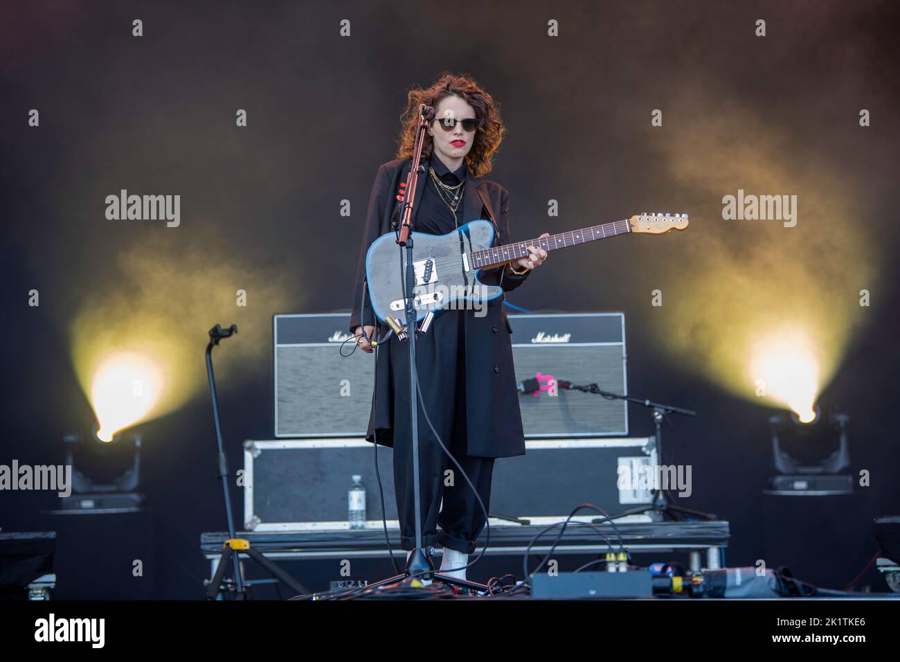 English singer-songwriter and guitarist, Anna Calvi, performing live at ...