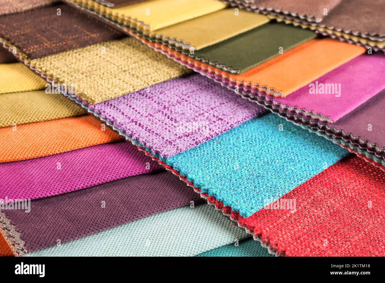 Color samples of the upholstery fabric in the assortment. palette of ...