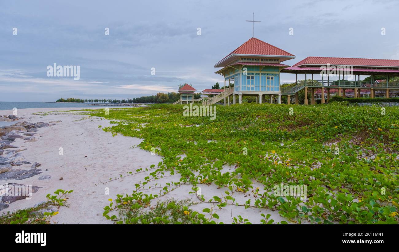 Rama 6 palace at Hua Hin King palace by the beach in HuaHin Thailand ...
