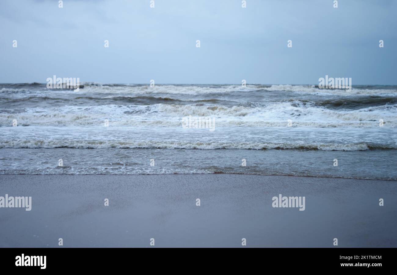 Sea Waves Crushing On Ocean Floor. Nature Background. Focus on ...