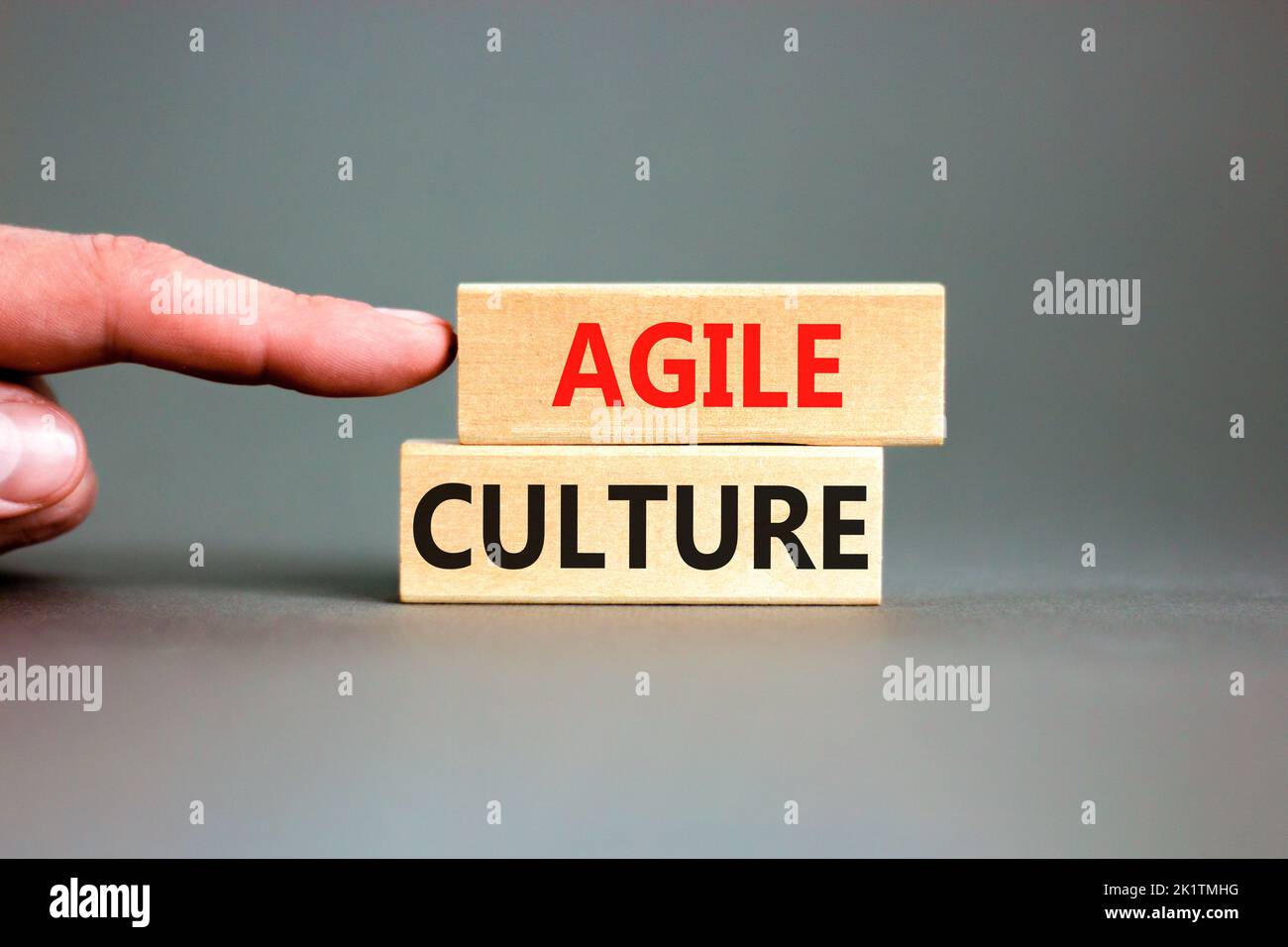 Agile culture symbol. Concept words Agile culture on wooden blocks ...