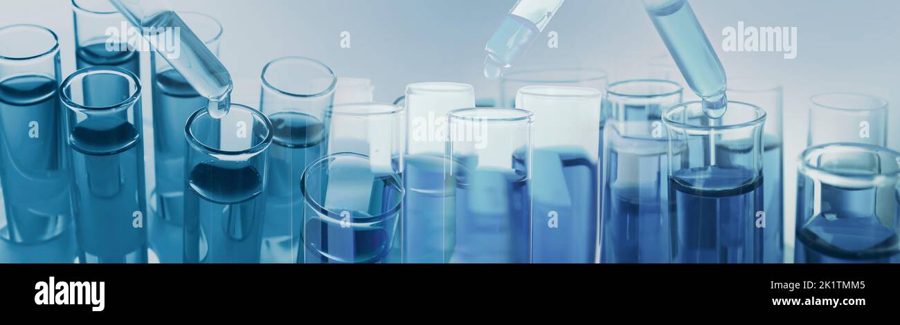 Many test tubes dropper hi-res stock photography and images - Alamy