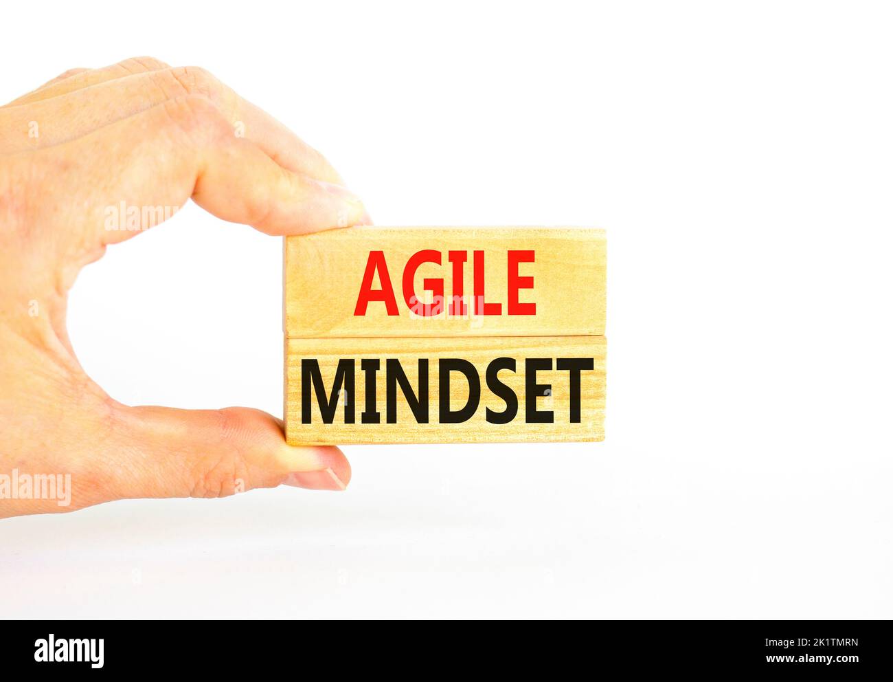 Agile mindset symbol. Concept words Agile mindset on wooden blocks ...