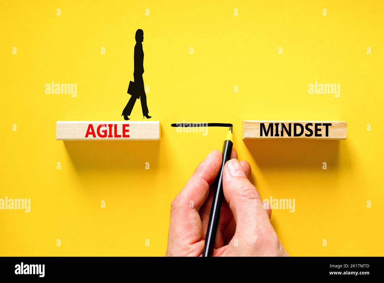 Agile Mindset Symbol Concept Words Agile Mindset On Wooden Blocks