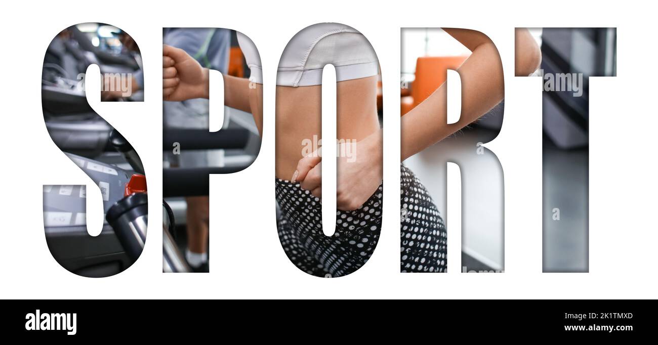 Word SPORT on white background Stock Photo - Alamy