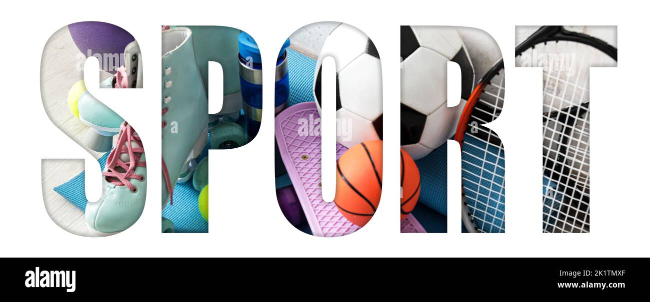 Word SPORT on white background Stock Photo - Alamy