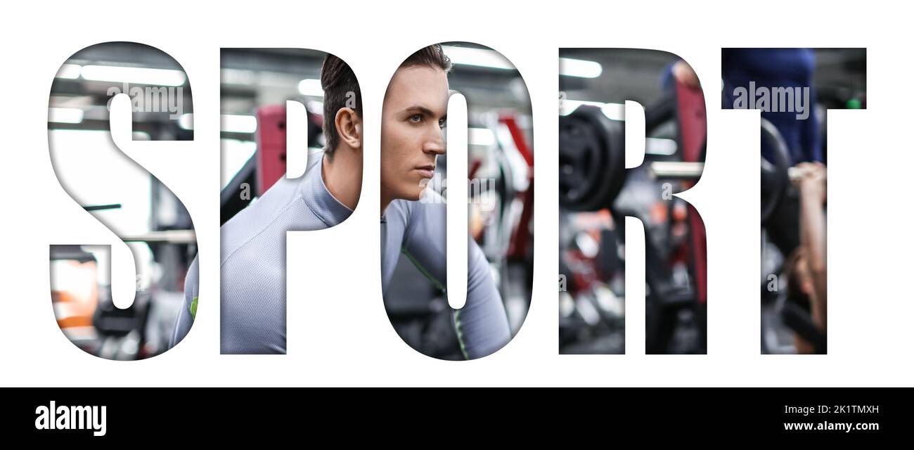 Word SPORT on white background Stock Photo - Alamy