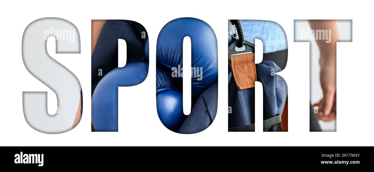 Word SPORT on white background Stock Photo - Alamy