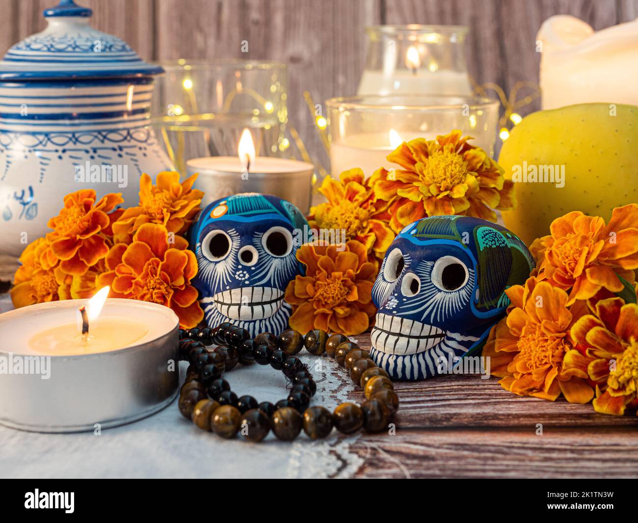 Spanish Mexican traditional autumn festival day of the dead typical ...