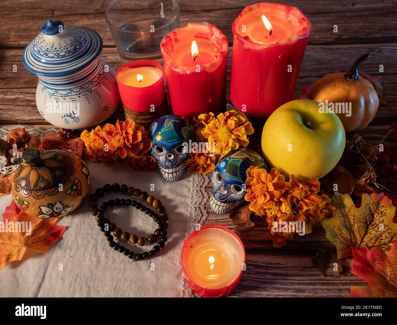 Spanish Mexican traditional autumn festival day of the dead typical ...