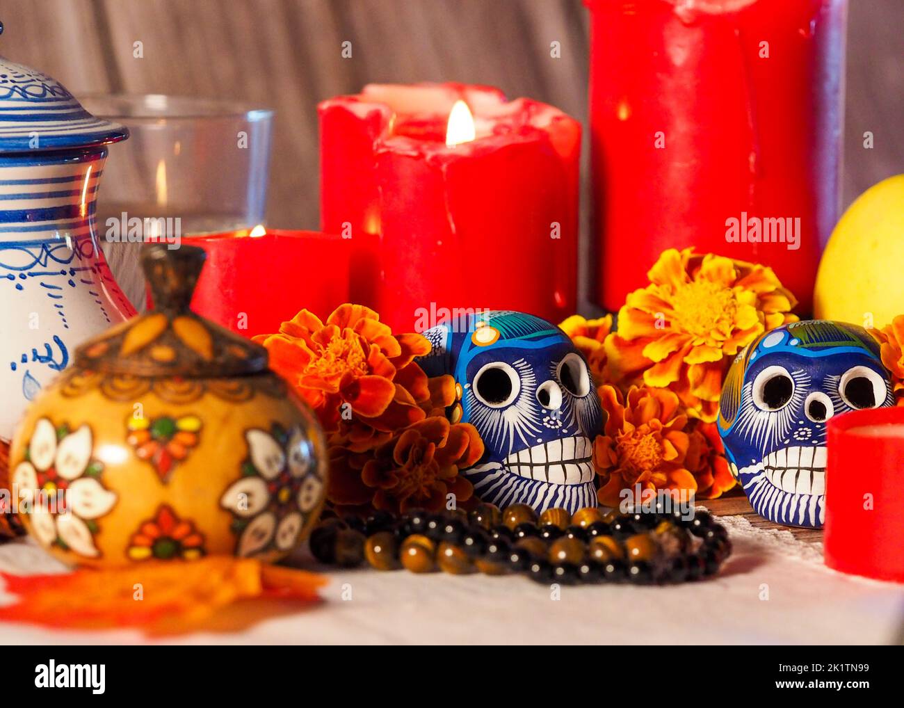 Spanish Mexican traditional autumn festival day of the dead typical ...