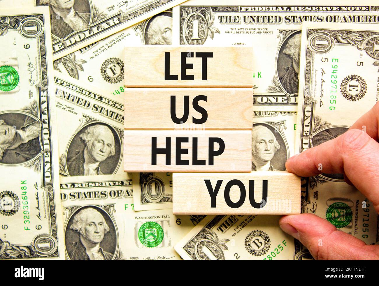 Support and let us help you symbol. Concept words Let us help you on ...