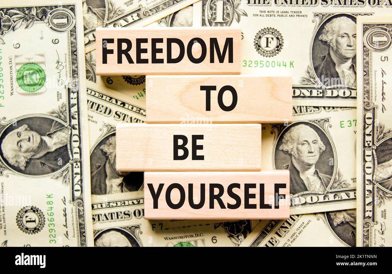 Freedom to be yourself symbol. Concept words Freedom to be yourself on ...