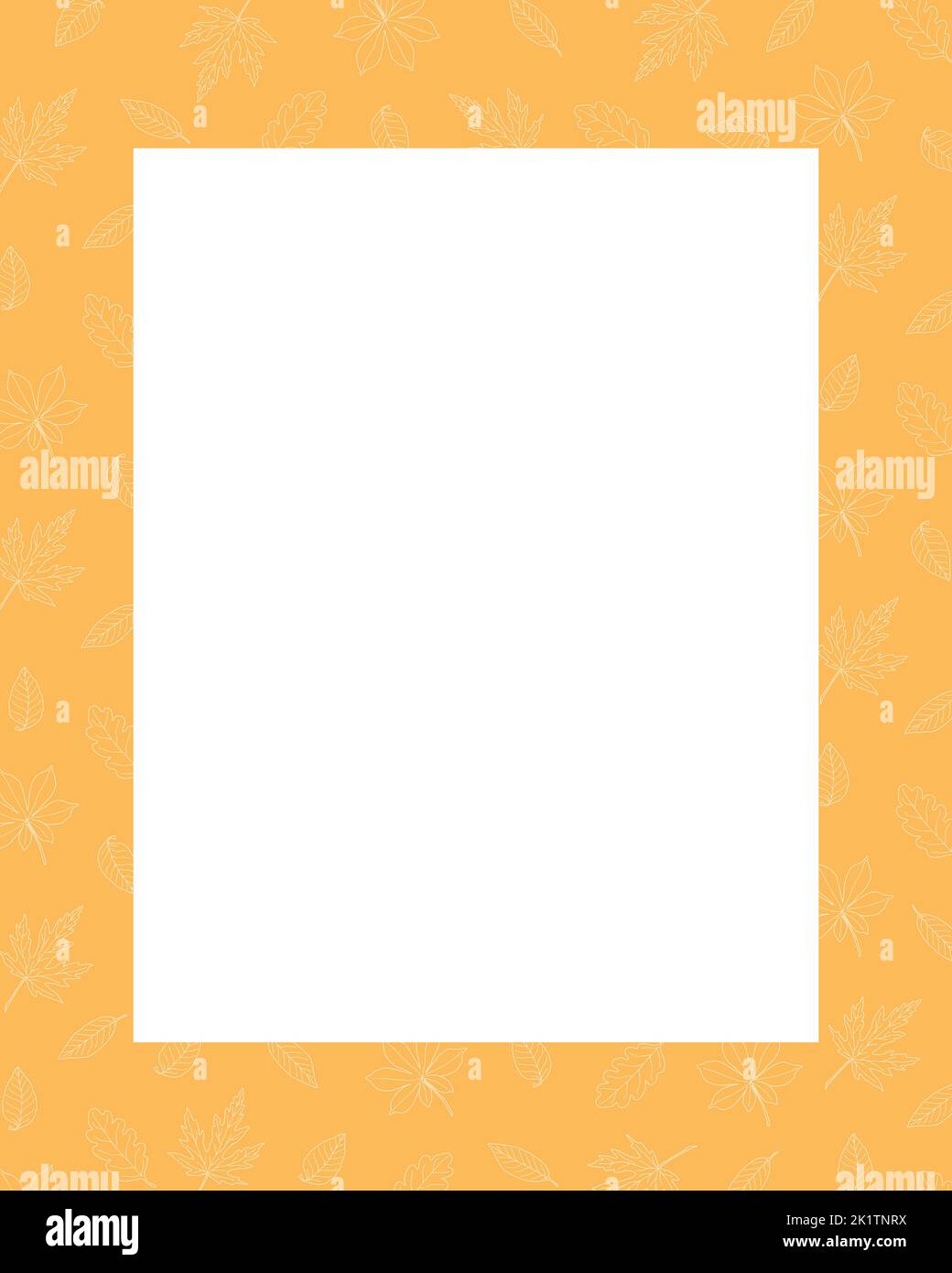 Card template cover design decorated with outline image autumn leaves ...