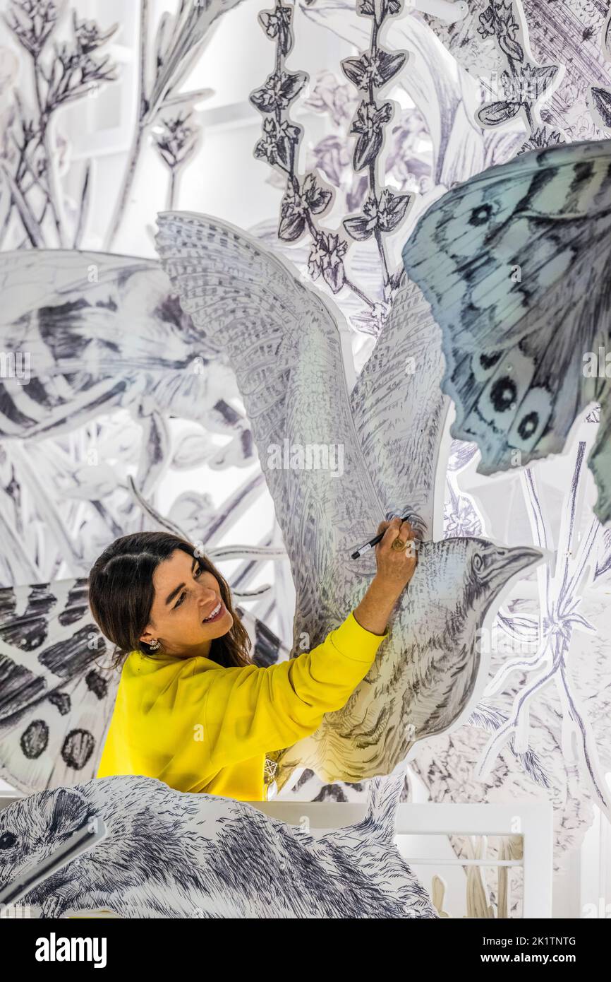 London, UK. 20 Sep 2022. Come Home Again by Es Devlin (pictured making ...