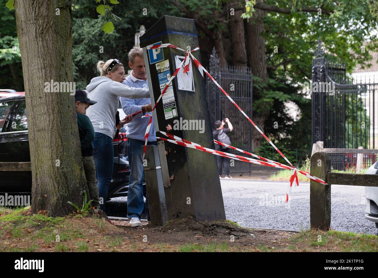 Woman car parking accident uk hi-res stock photography and images - Alamy