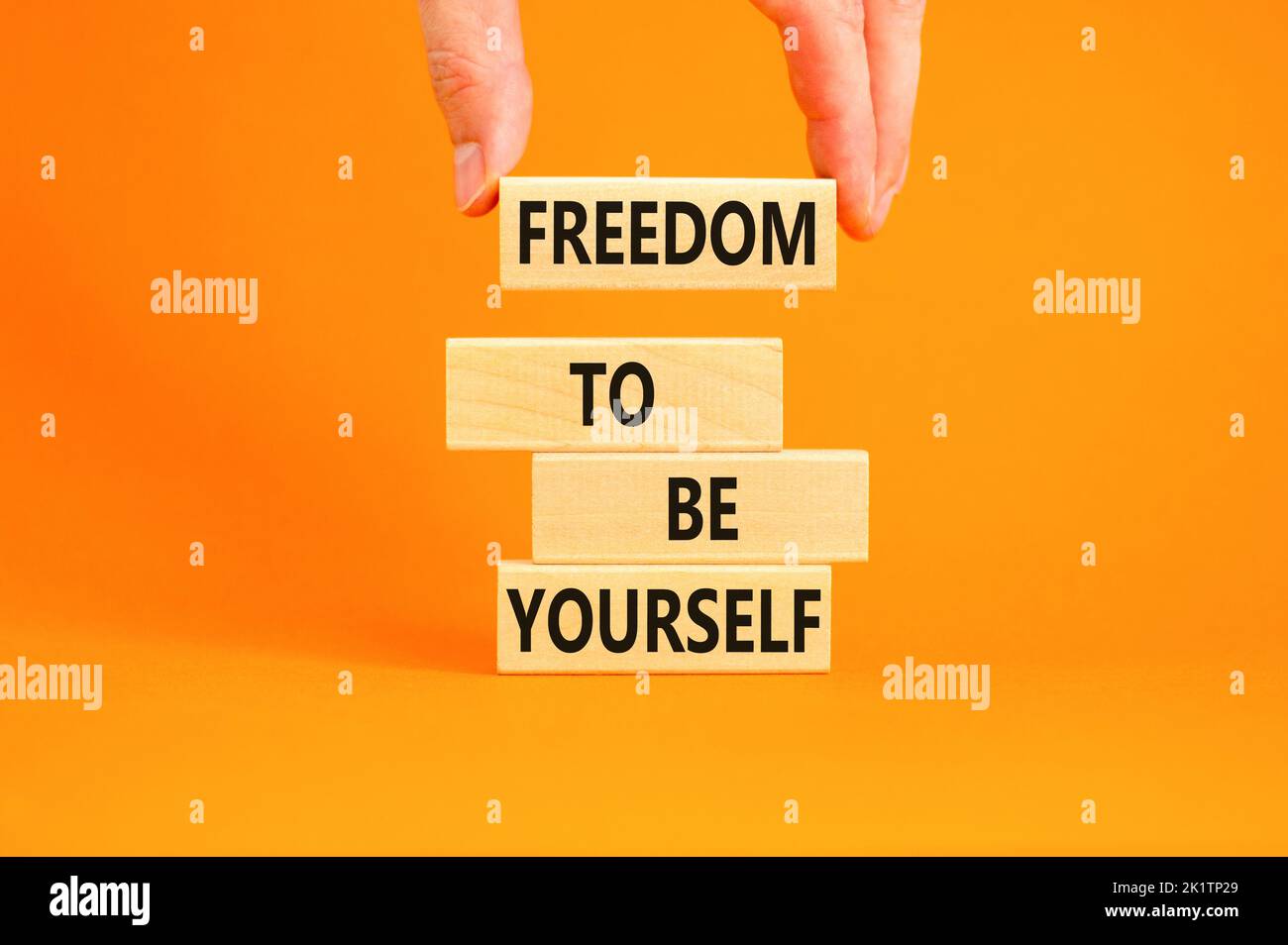 Freedom to be yourself symbol. Concept words Freedom to be yourself on ...