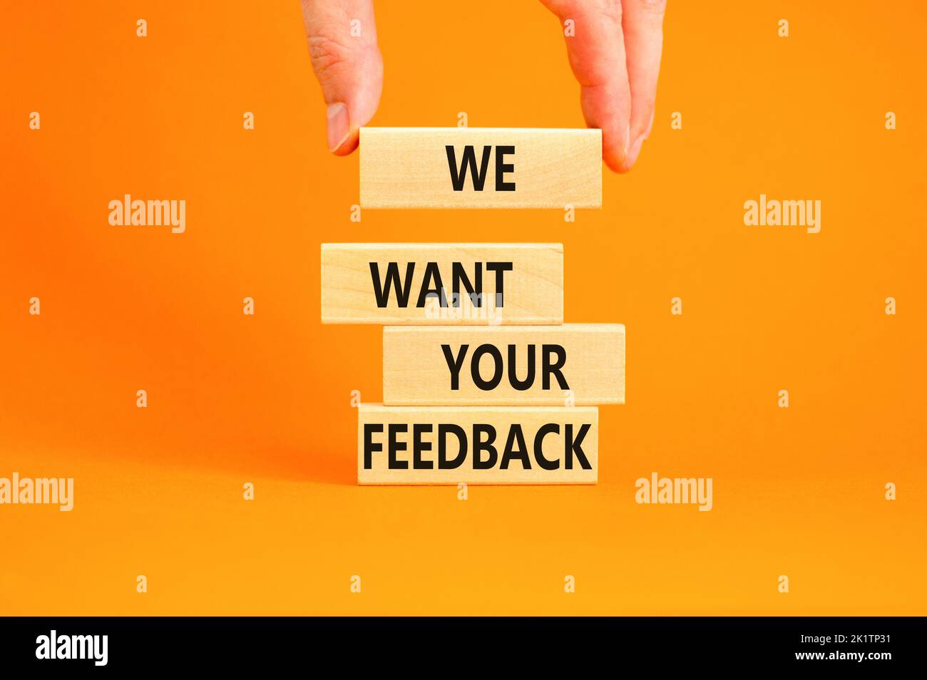 Support and we want your feedback symbol. Concept words We want your ...