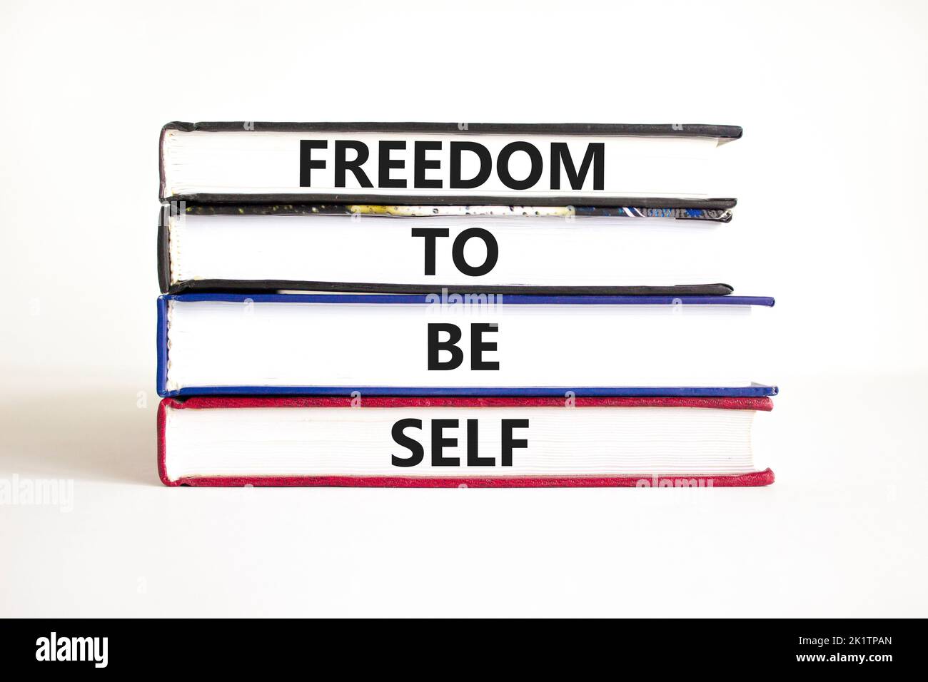 Freedom to be self symbol. Concept words Freedom to be self on books on ...