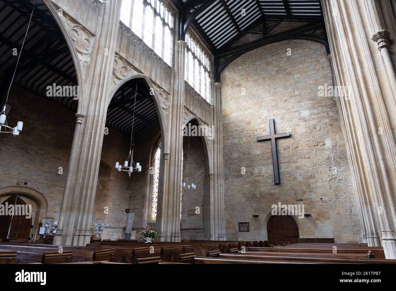Interior of the Parish Church of Saint Mary the Virgin with the window ...