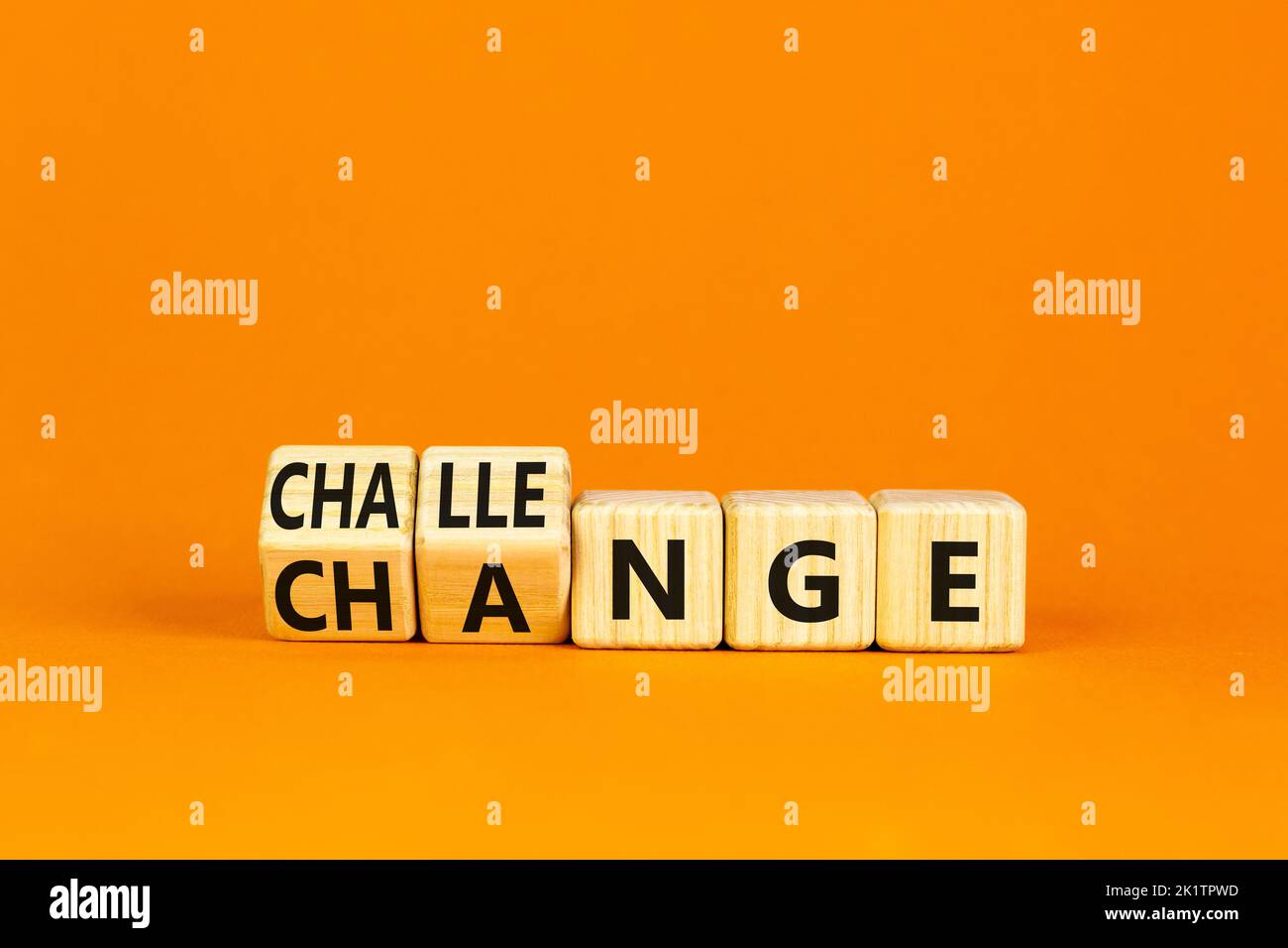 Challenge and change symbol. Concept words Challenge and Change on ...