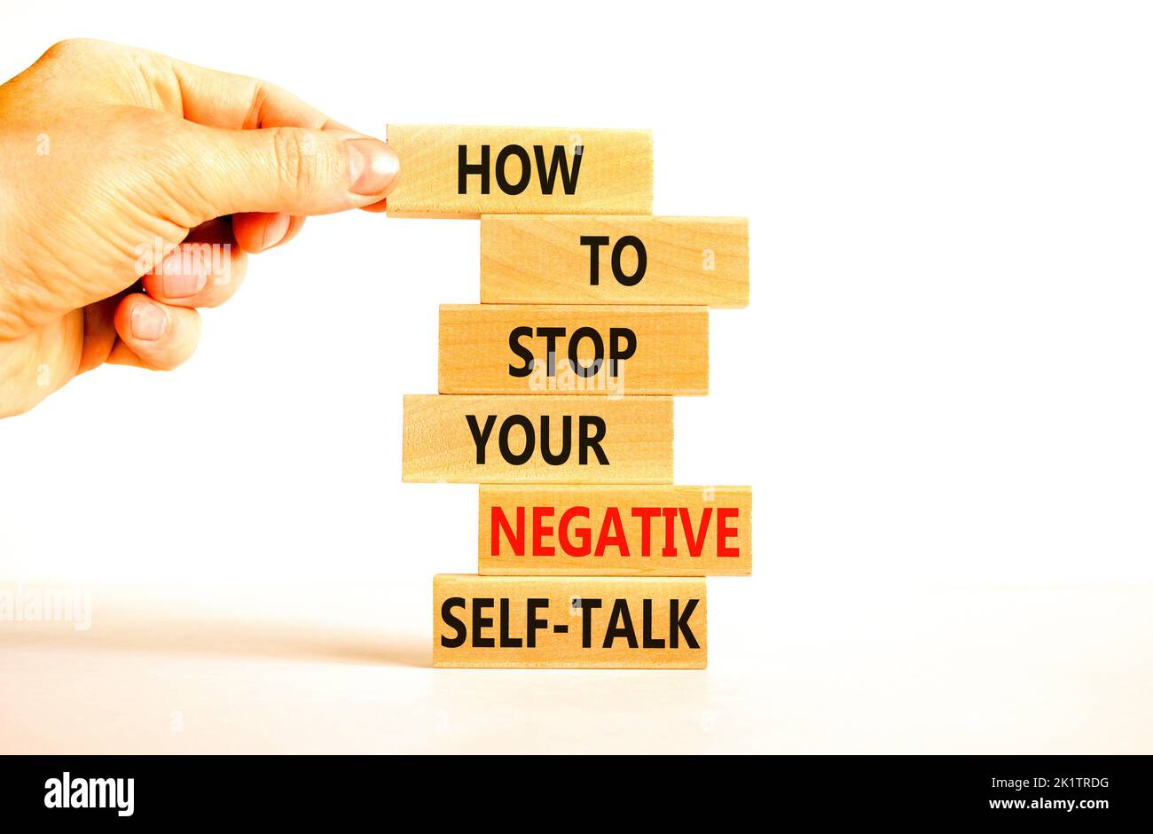 Stop negative self-talk symbol. Concept words Stop to flip your ...