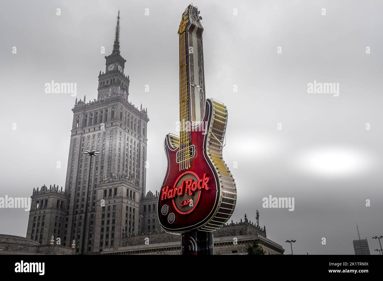 Palace culture science tower clock hi-res stock photography and images ...