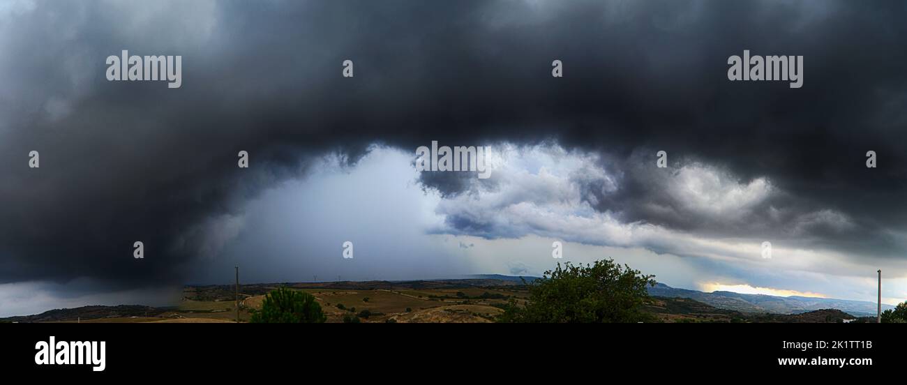 Threatening skies.Rain clouds and black sky textured background ...
