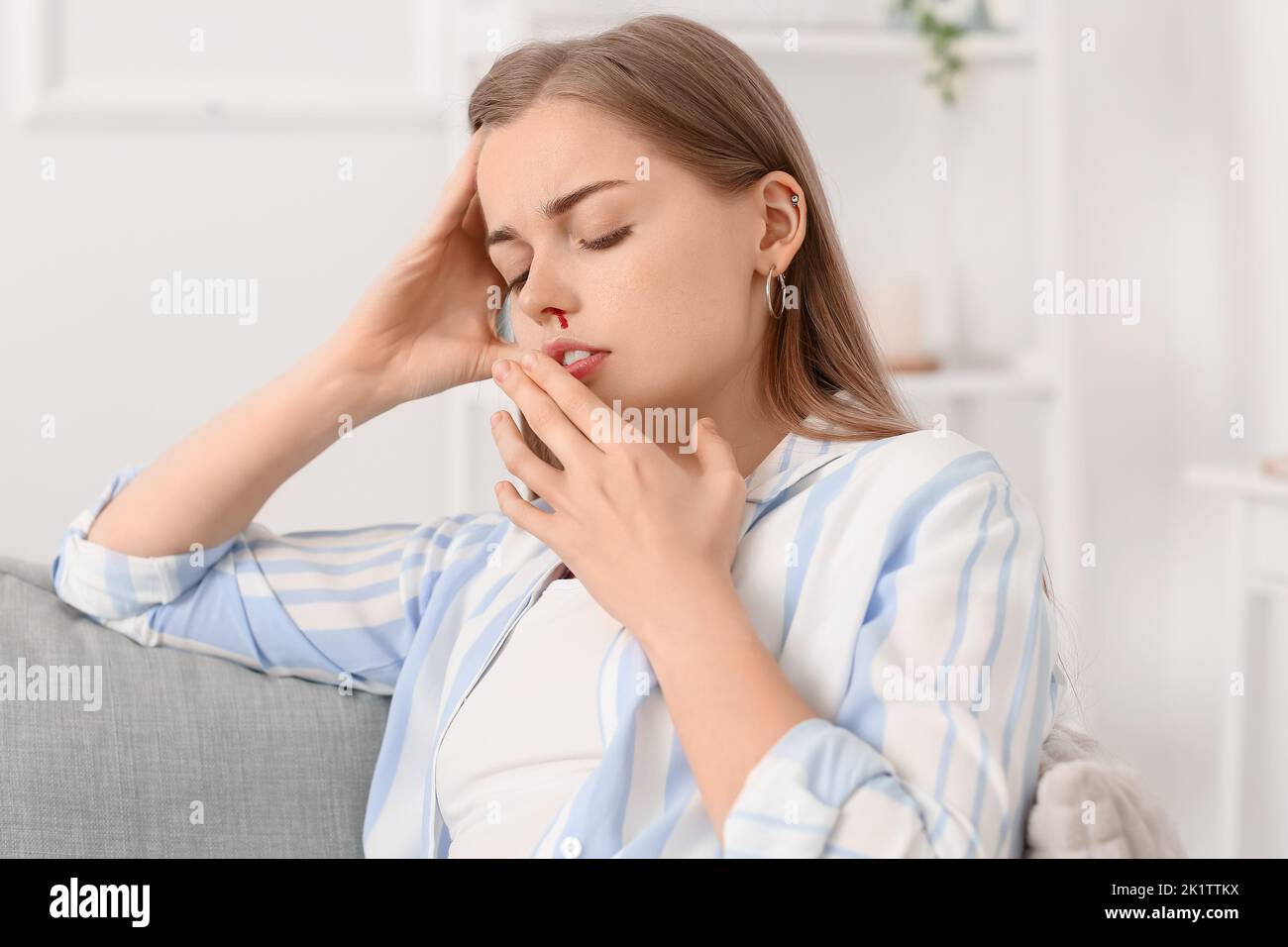 Nose bleeding epistaxis hi-res stock photography and images - Alamy