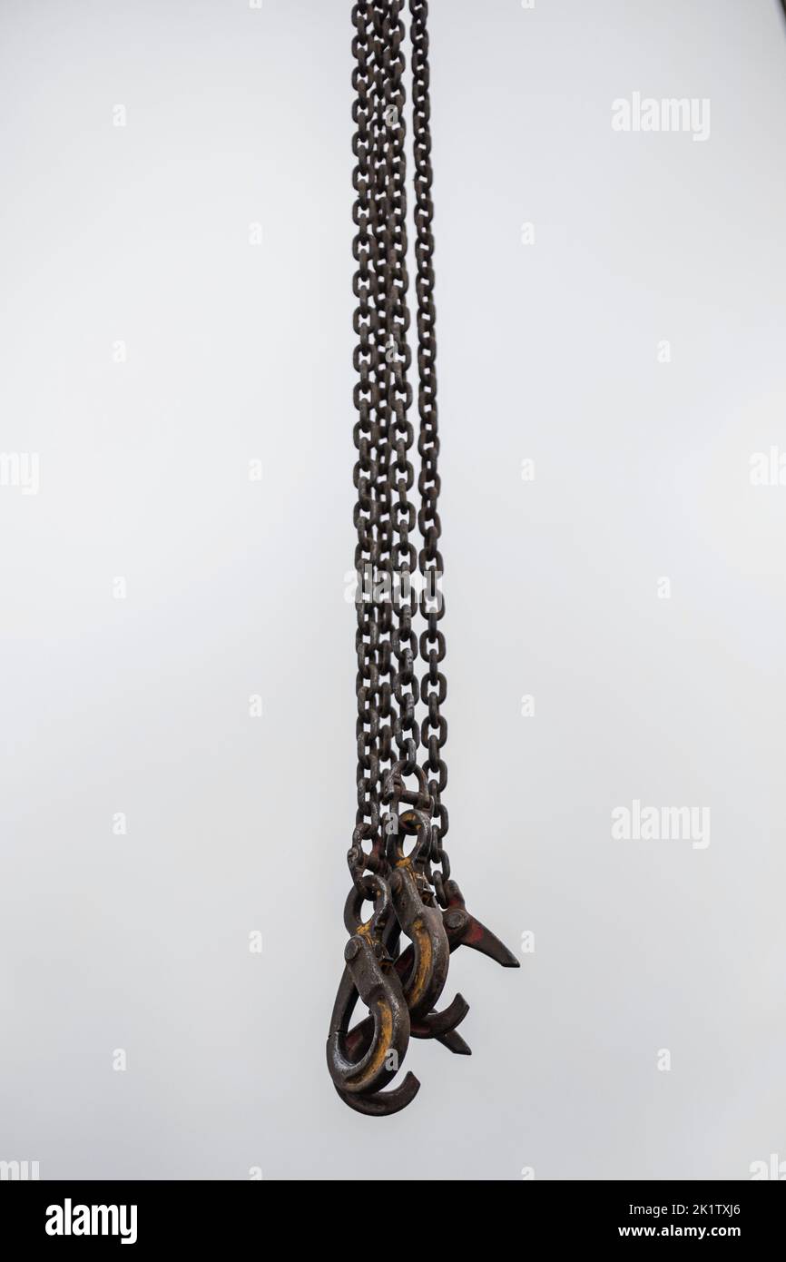 Old crane hooks hi-res stock photography and images - Alamy