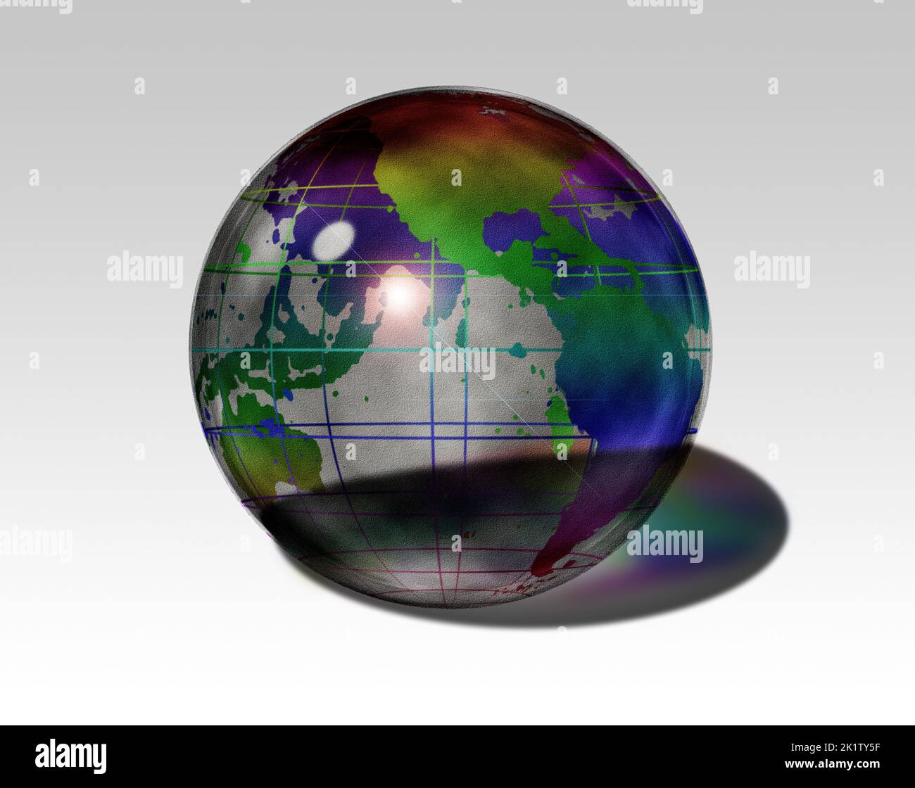 Colorful planet Earth. 3D rendering Stock Photo - Alamy