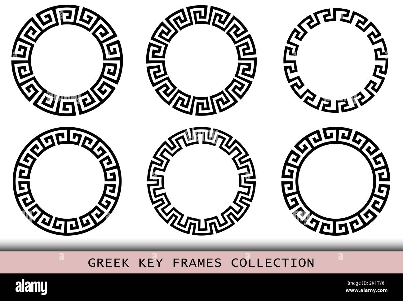 Ancient Greek black frames patterns, set of antique borders from Greece ...