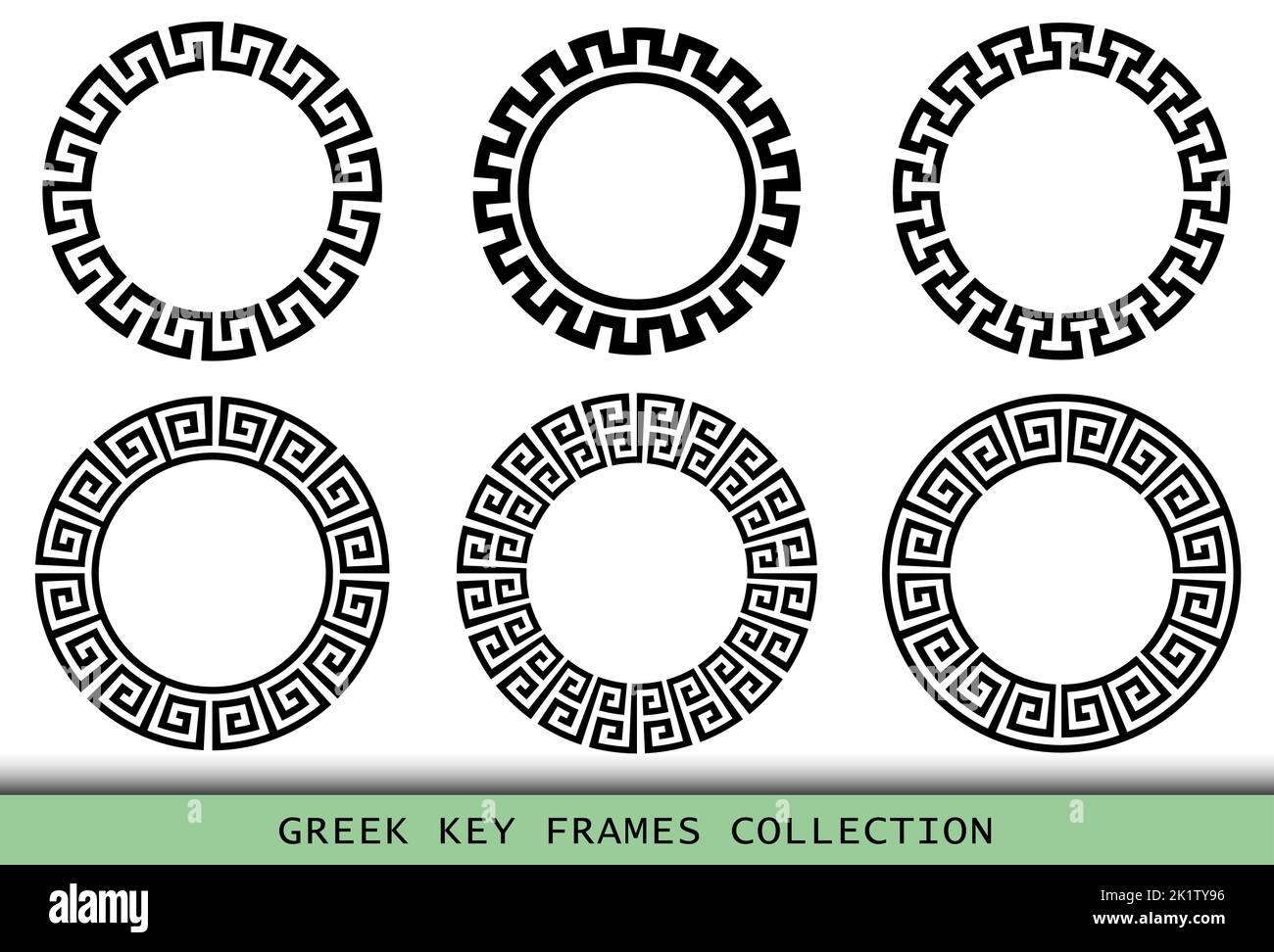 Ancient Greek black frames patterns, set of antique borders from Greece ...