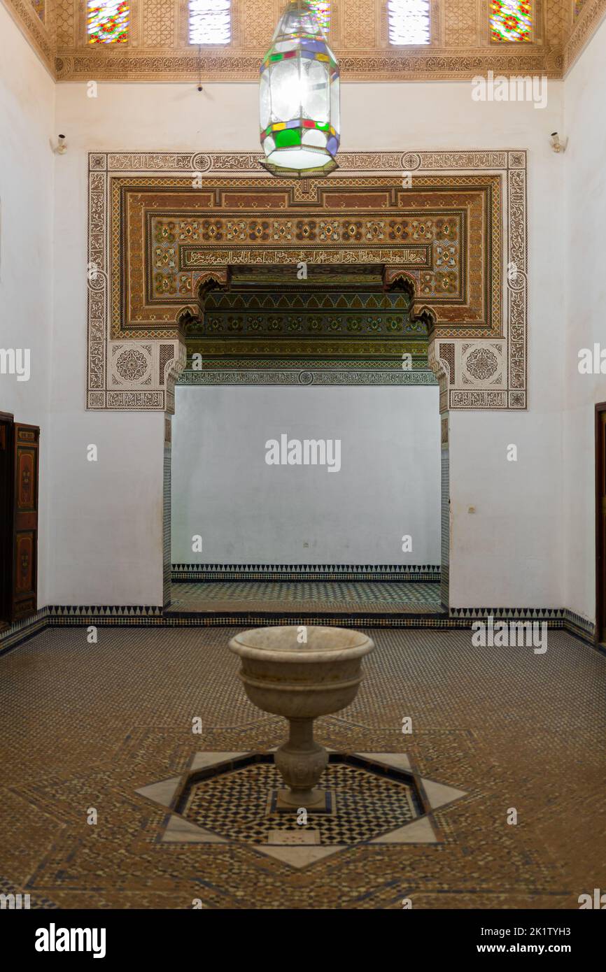Water fountain on an interior old bathroom in an arabic landmark in ...