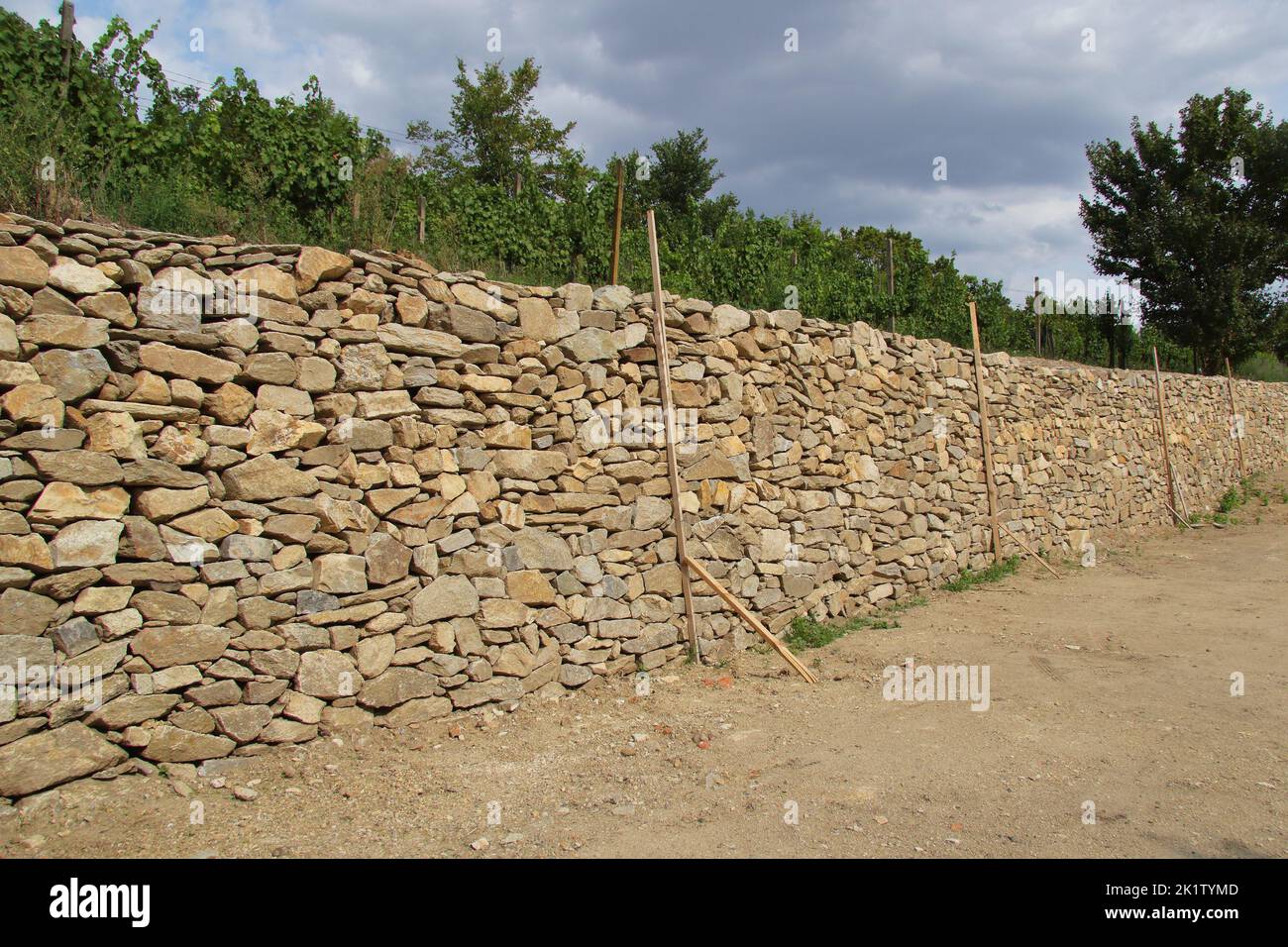 Stone vineyard wall hi-res stock photography and images - Alamy
