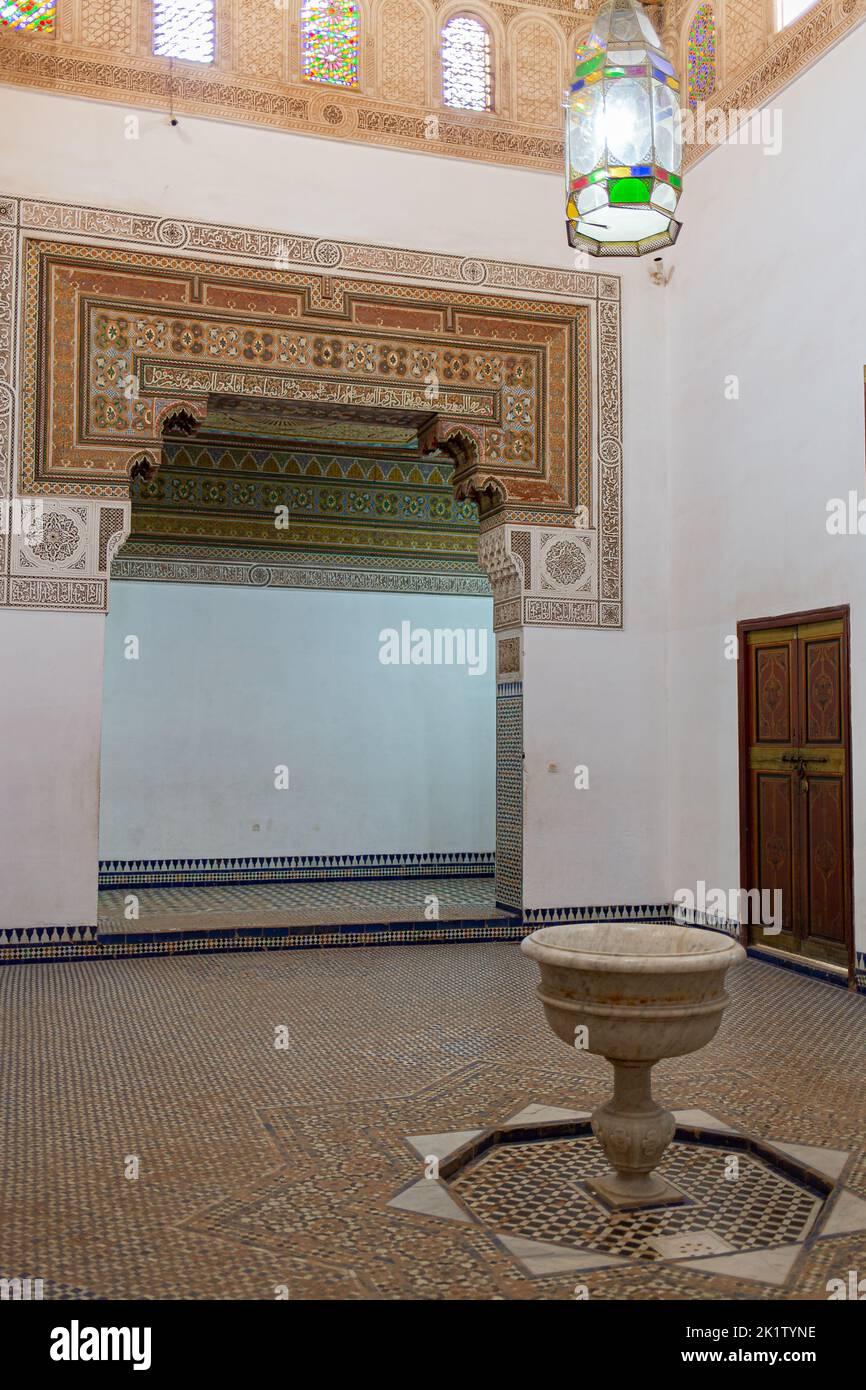 Water fountain on an interior old bathroom in an arabic landmark in ...