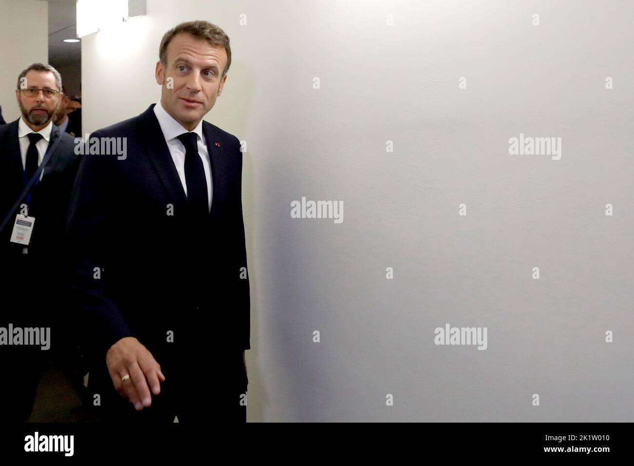New York, New York, USA. 21st Sep, 2022. French President EMMANUEL ...