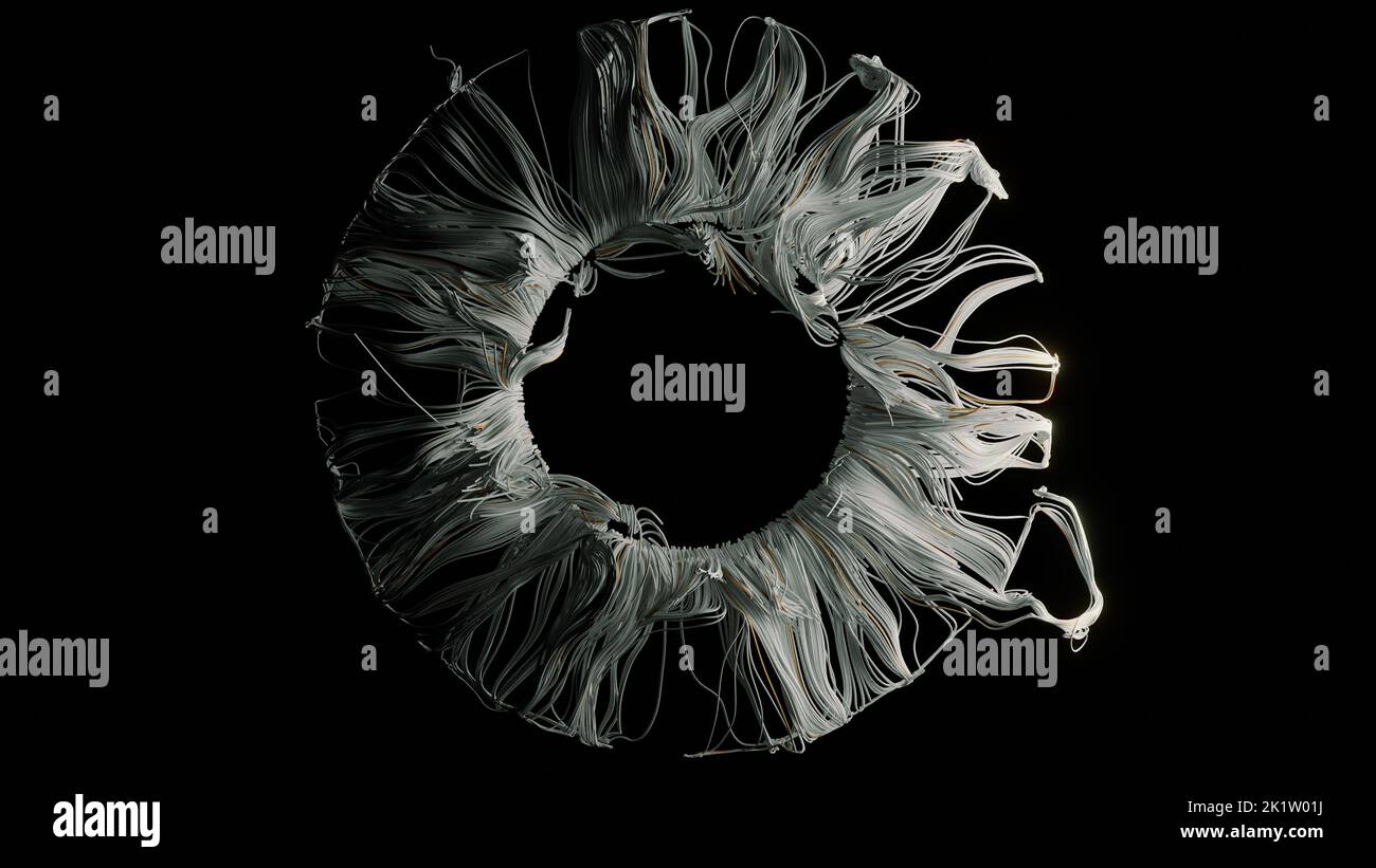 Abstract 3d iris render on black background Stock Photo - Alamy